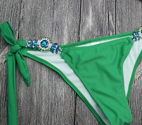 Swim | Rhinestones Jeweled Bikini Swimwear | Poshmark